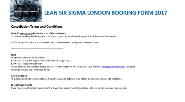 Lean SIX SIGMA London 2017 conference | PPTX | Business Expos ...
