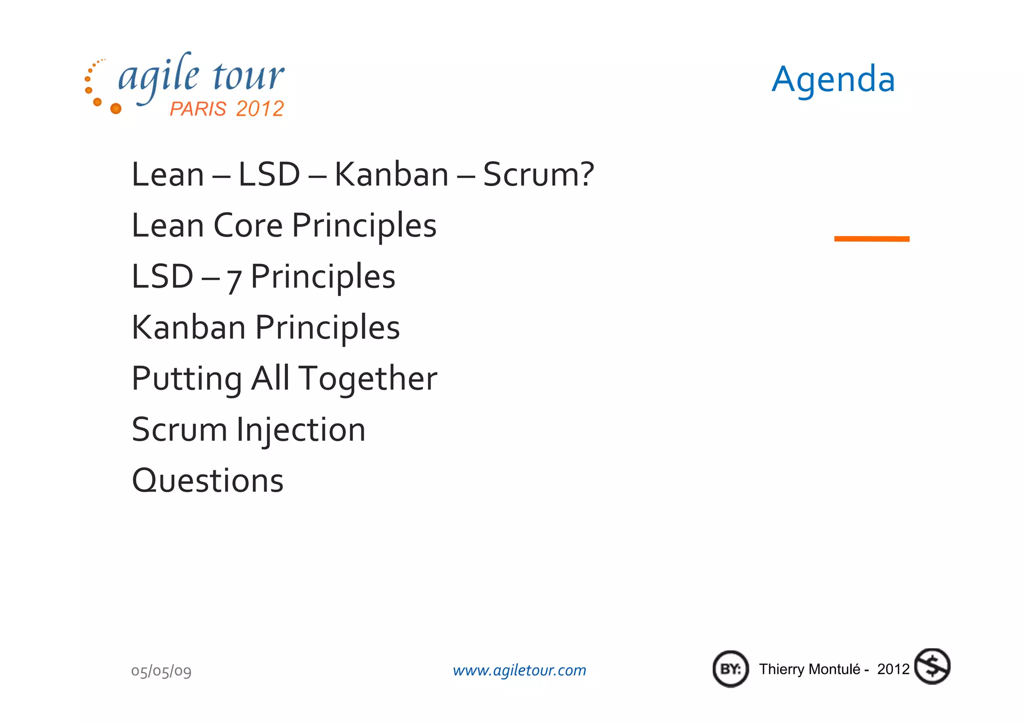 Lean LSD kanban scrum The map and the route workshop | PPT