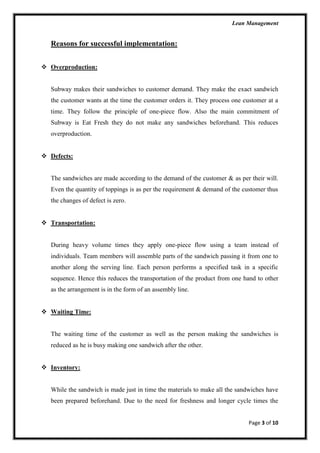 Lean management | DOCX