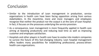 Lean management in healthcare | PPTX