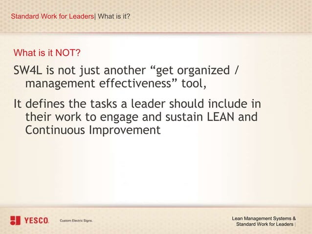 Lean Management Systems &Standard Work for Leaders.ppt | Business ...
