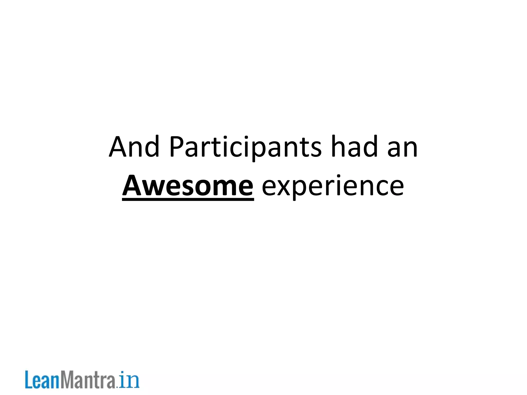 LeanMantra Workshop | PPT