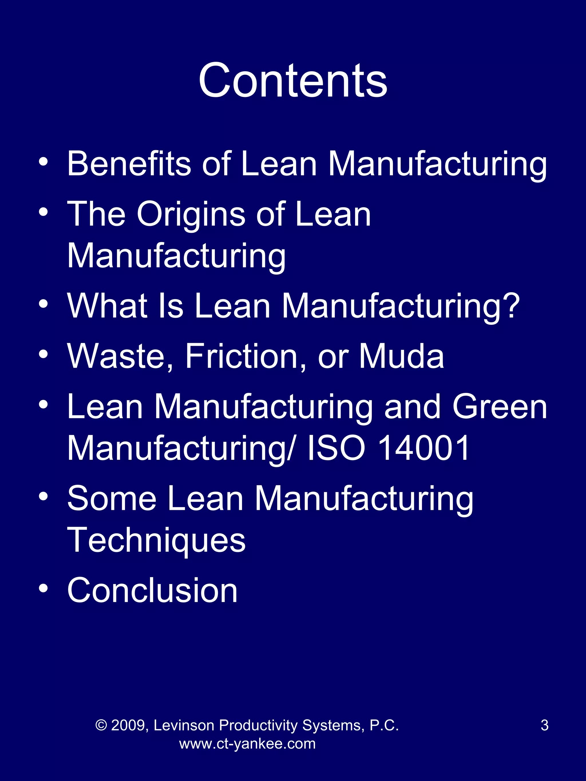 Lean manufacturing | PPT