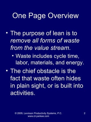 Lean manufacturing | PPT