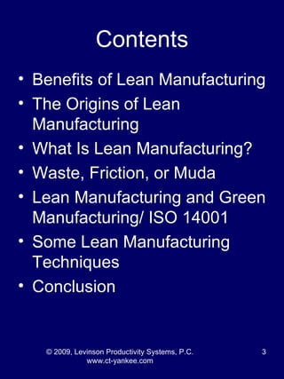 Lean manufacturing | PPT