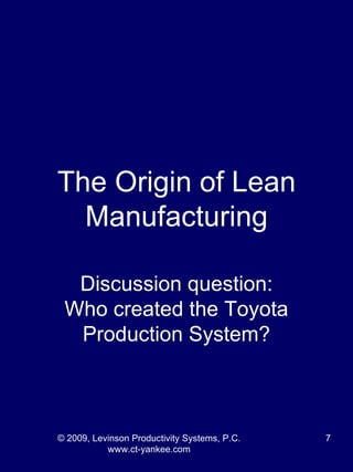 Lean manufacturing | PPT