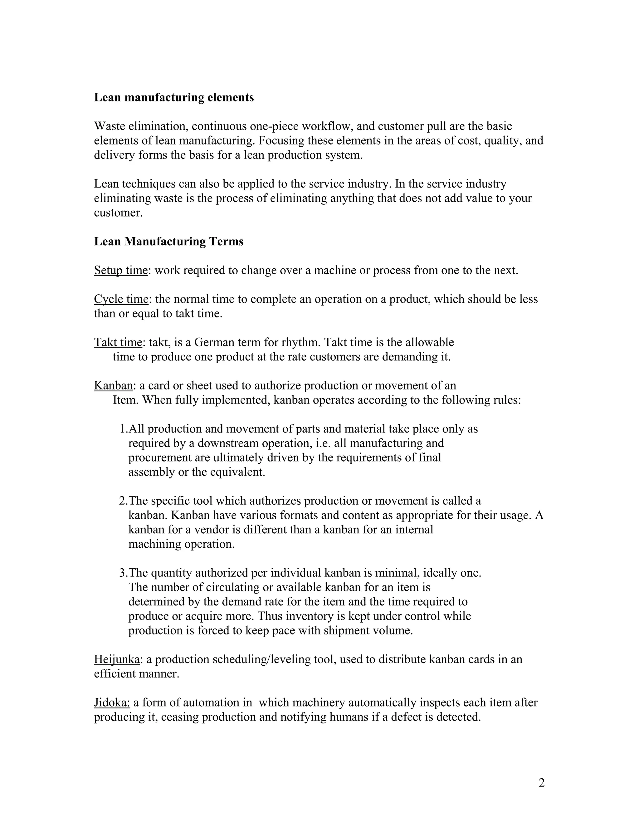 Lean Manufacturing | PDF