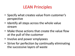 Lean manufacturing | PPTX