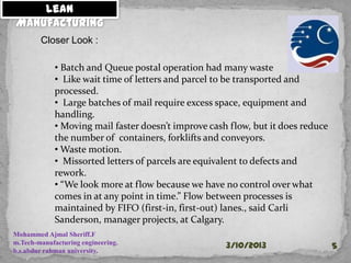 Lean manufacturing | PPTX | Manufacturing Industry | Industries