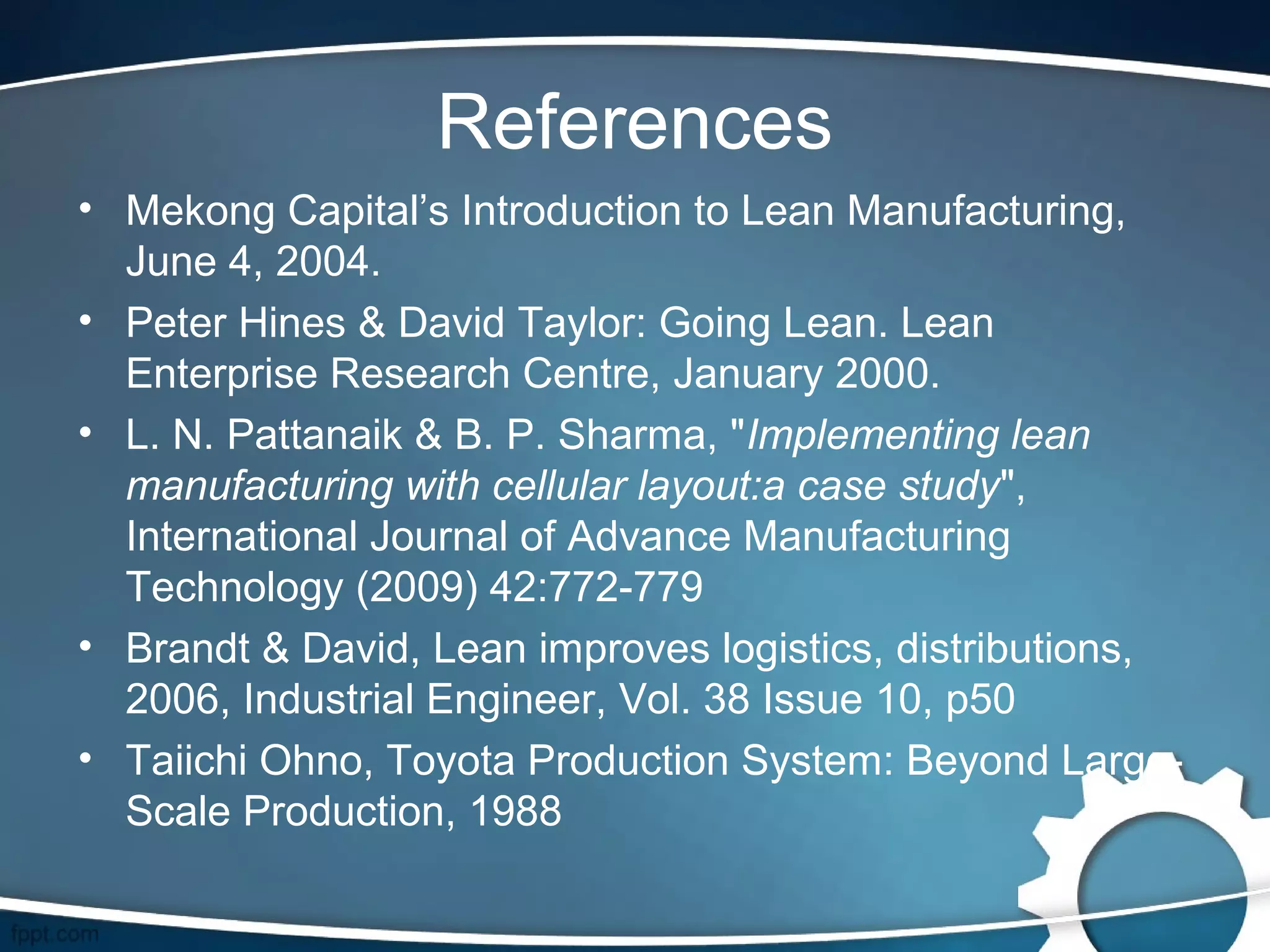 Lean manufacturing | PPT