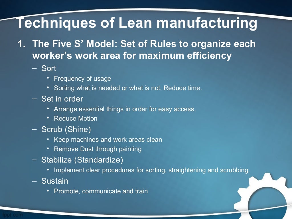 Lean manufacturing