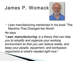 Lean manufacturing | PPT | Mechanical and Industrial Engineering ...