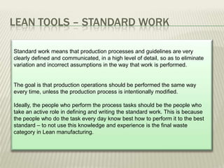 Lean manufacturing basics | PPTX