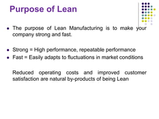 Lean manufacturing | PPTX
