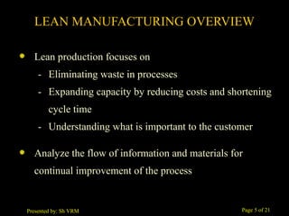 Lean manufacturing | PPT
