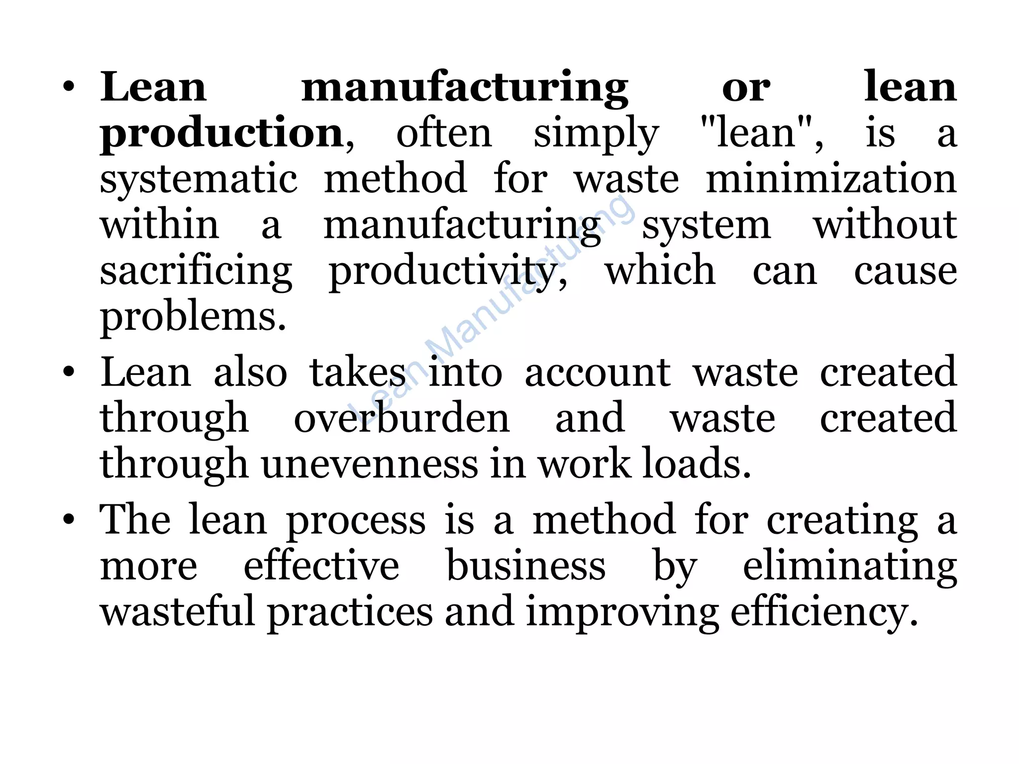 Lean Manufacturing | PPT