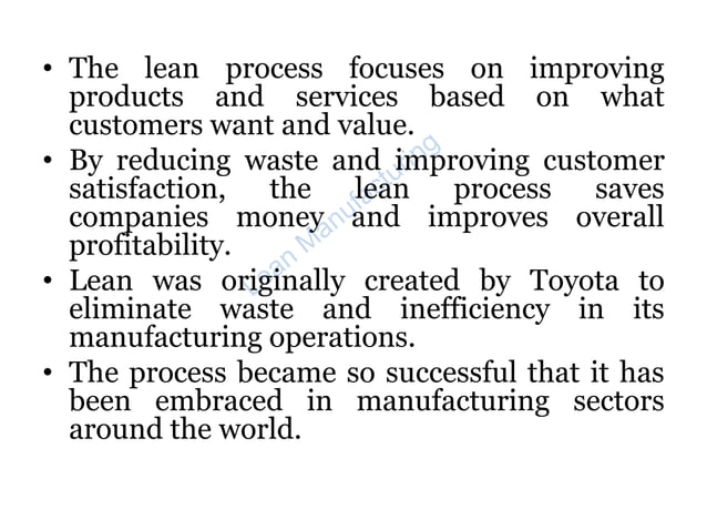 Lean Manufacturing | PPT
