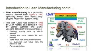 Lean manufacturing | PPTX