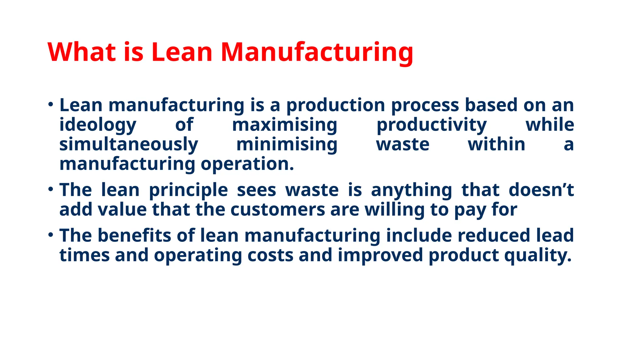 Practical Implementations of Lean Manufacturing Techniques | PPT