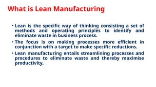 Practical Implementations of Lean Manufacturing Techniques | PPT