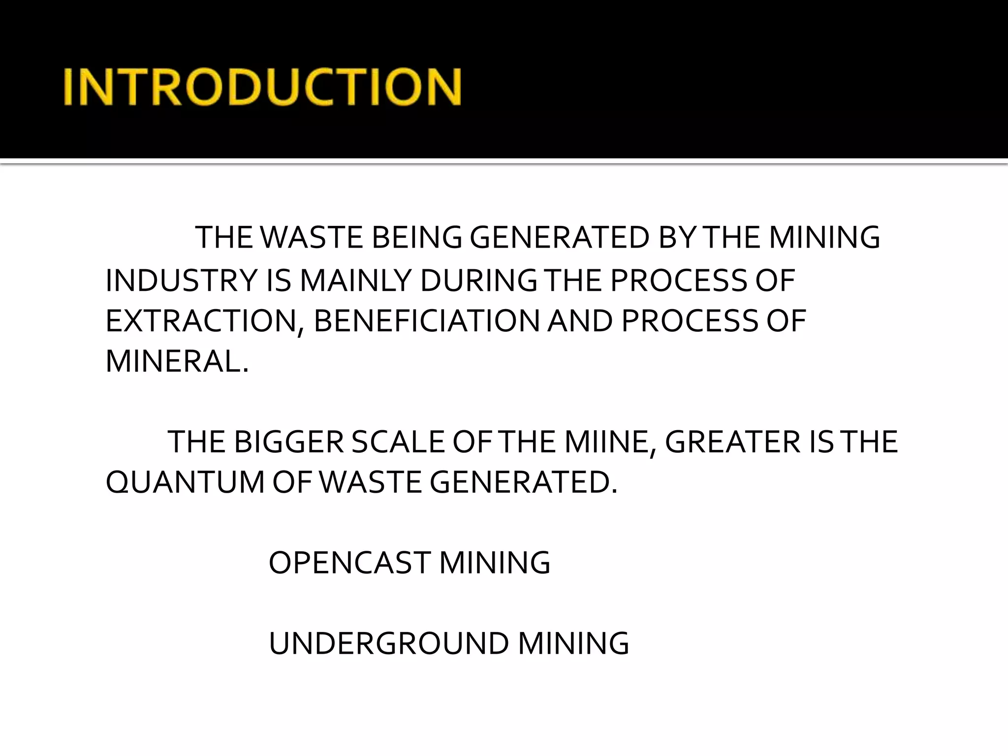 Lean manufacturing 16 bme059 disposal of mining waste | PPT