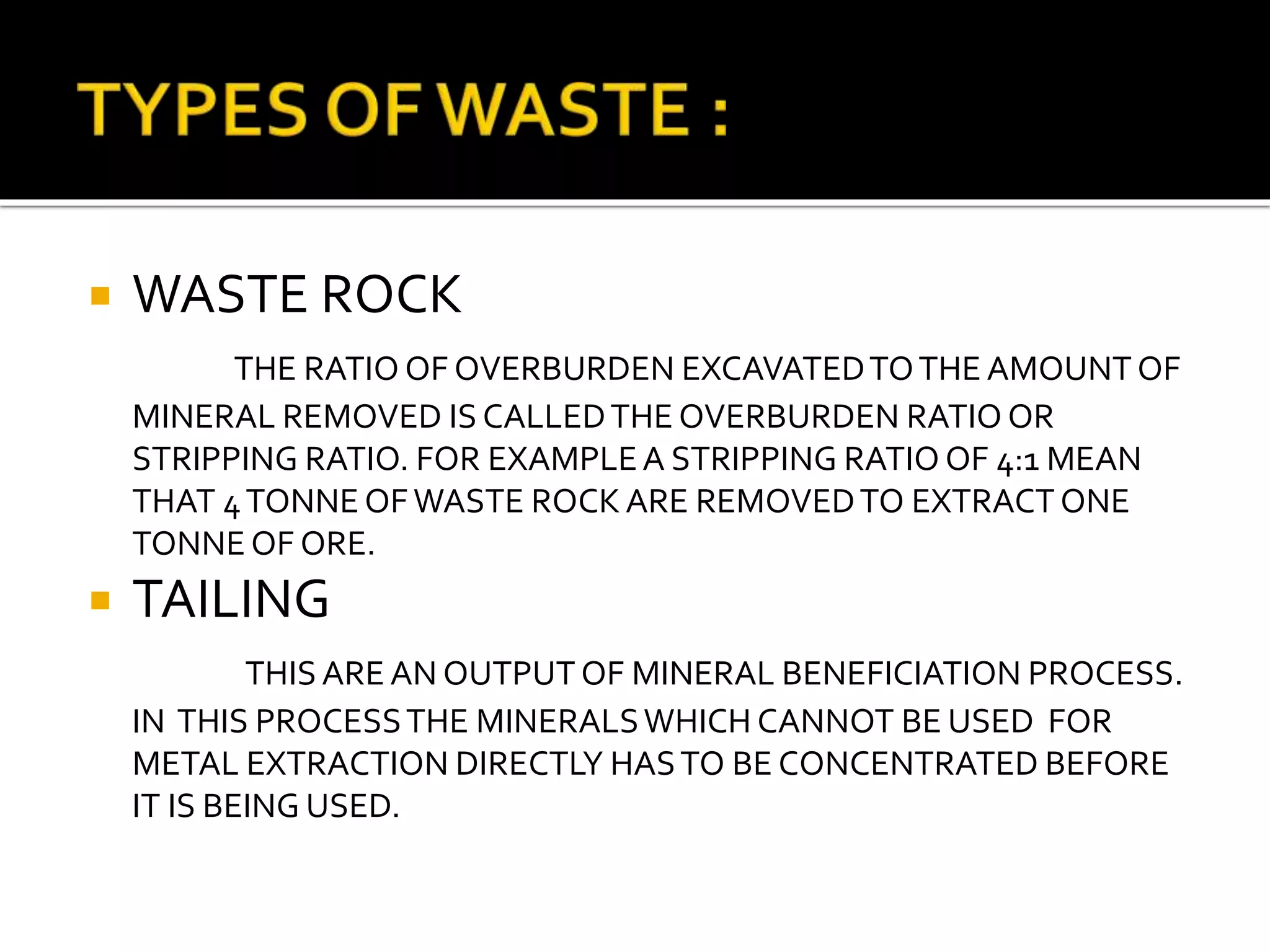 Lean manufacturing 16 bme059 disposal of mining waste | PPT