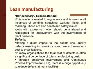 Lean Manufacturing system, methods in production | PPT