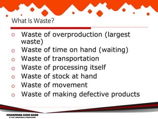 Lean Manufacturing (Concepts, Tools and Quality Management) | PPTX