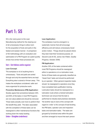 Lean Manufacturing and Reliability Concepts Report | PDF