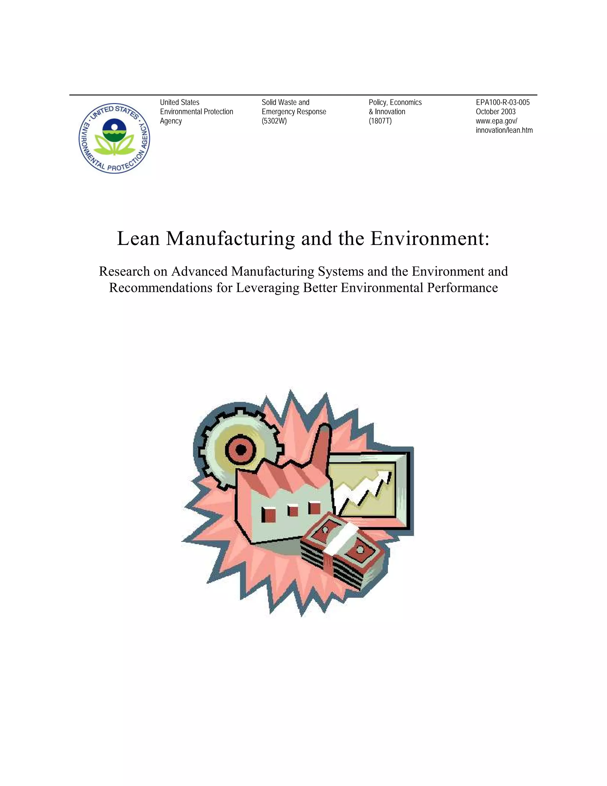 Lean manufacturing and the environment | PDF