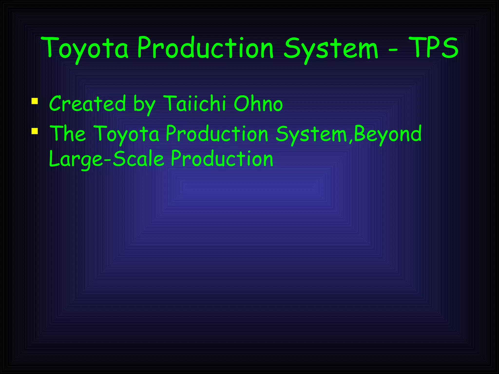 Lean manufacturing and the toyota production system | PPT