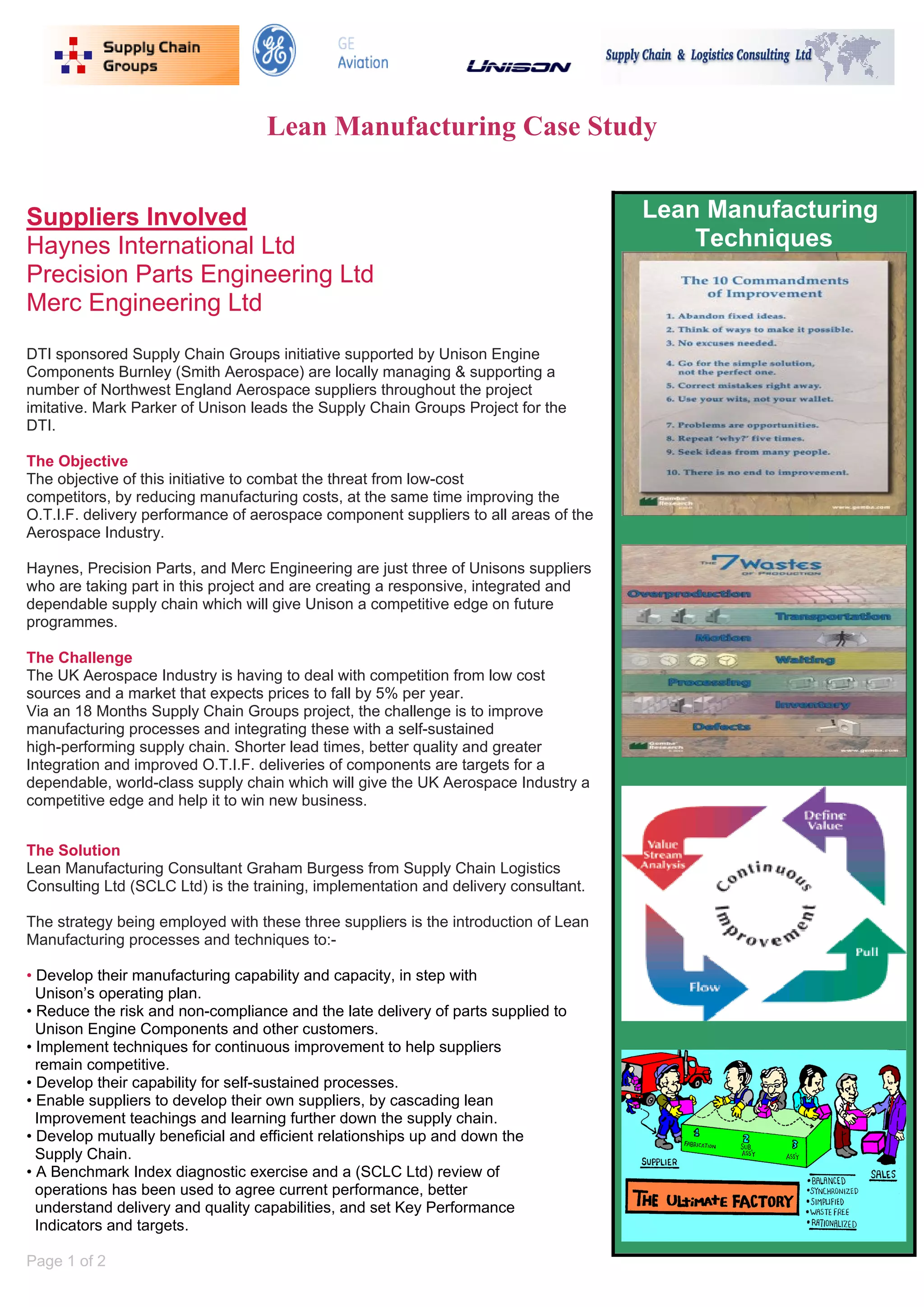 Lean manufacturing case study | PDF