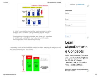Lean manufacturing concepts | PDF | Small and Medium-sized Business ...