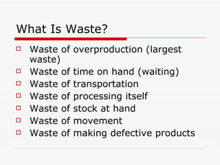 Lean manufacturing concepts and tools and quality management1 | PPT