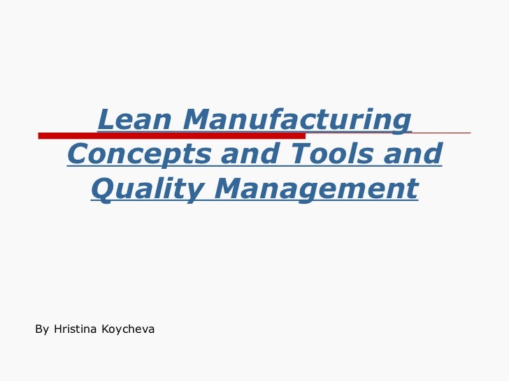 Lean Manufacturing Concepts