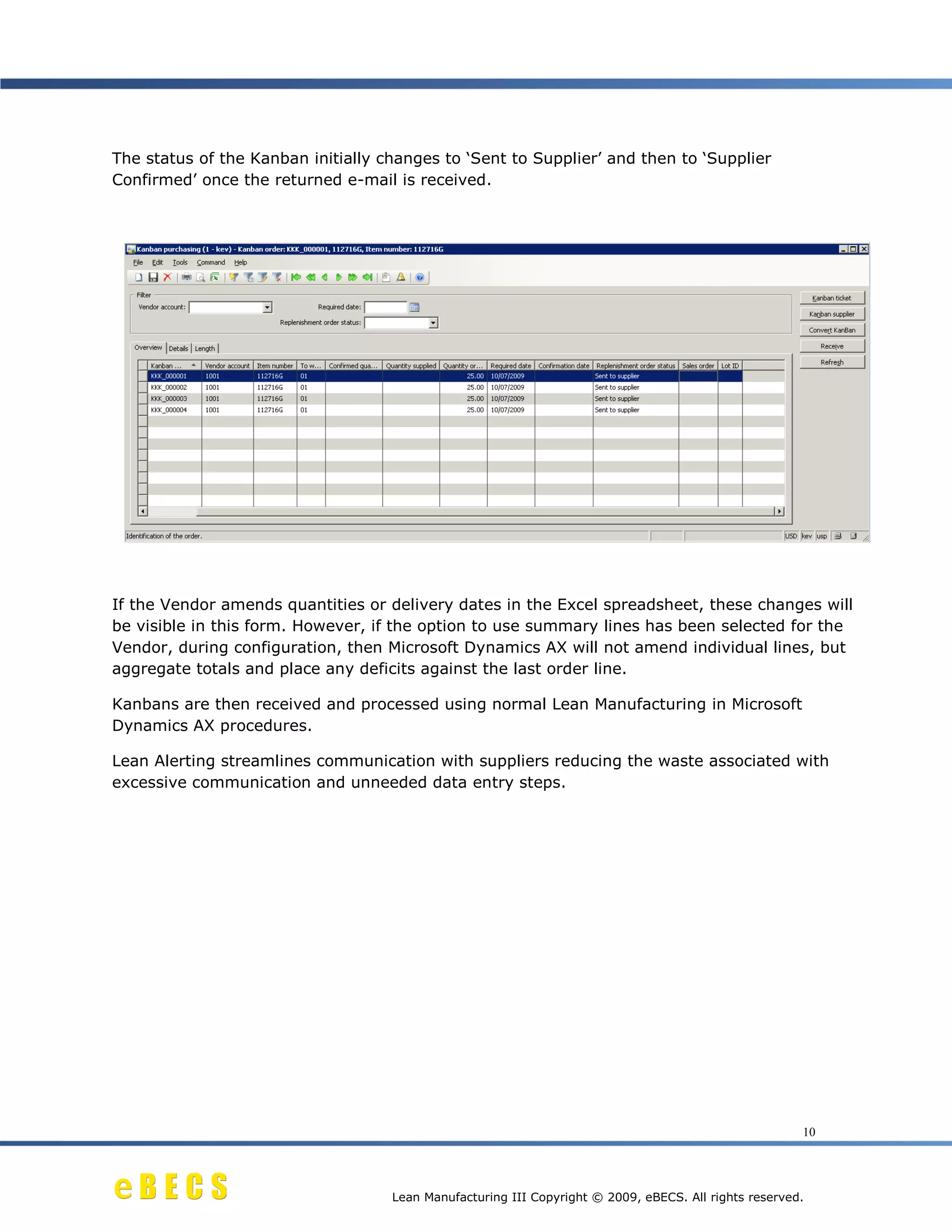 Lean Manufacturing III In Microsoft Dynamics AX | PDF