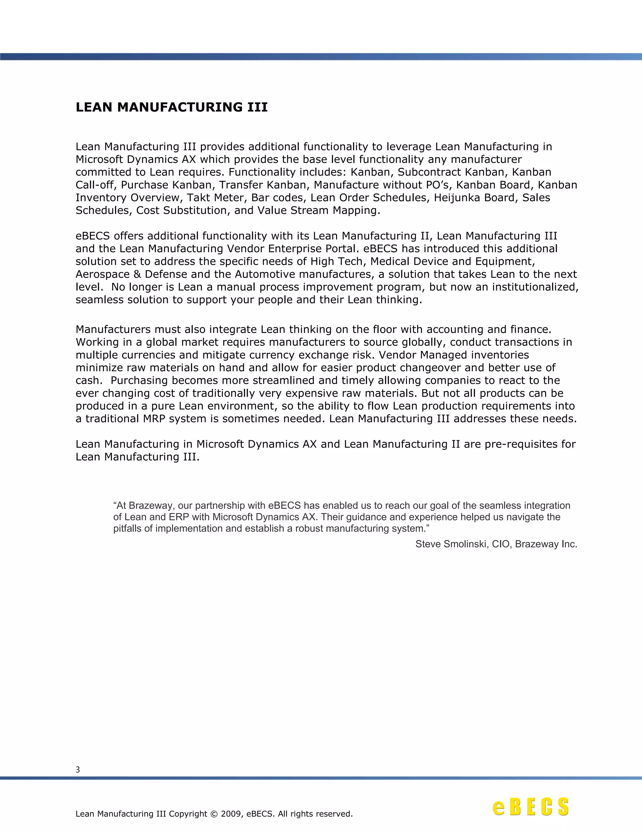 Lean Manufacturing III In Microsoft Dynamics AX | PDF