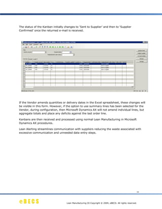 Lean Manufacturing III In Microsoft Dynamics AX | PDF