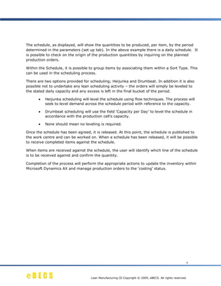 Lean Manufacturing III In Microsoft Dynamics AX | PDF