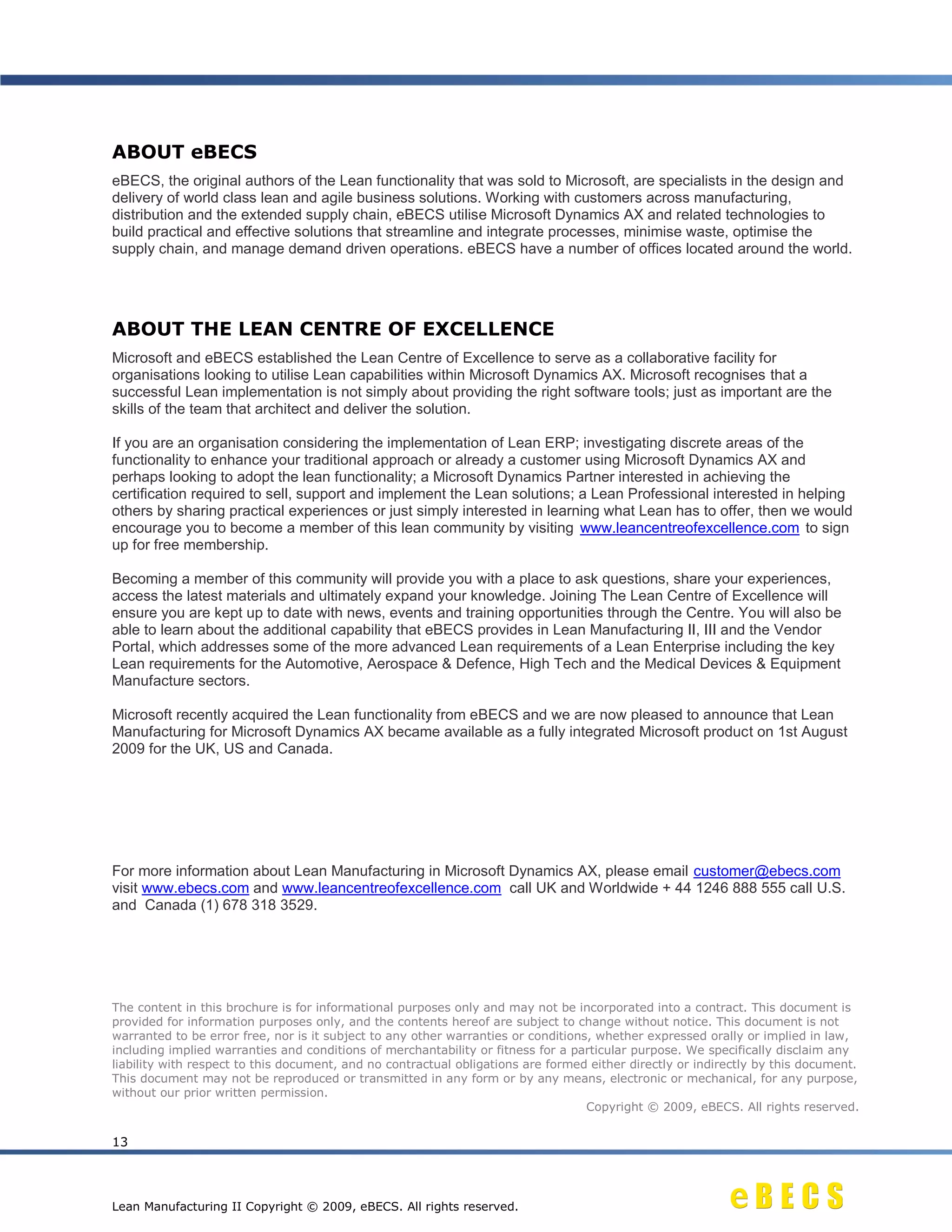 Lean Manufacturing II In Microsoft Dynamics AX | PDF