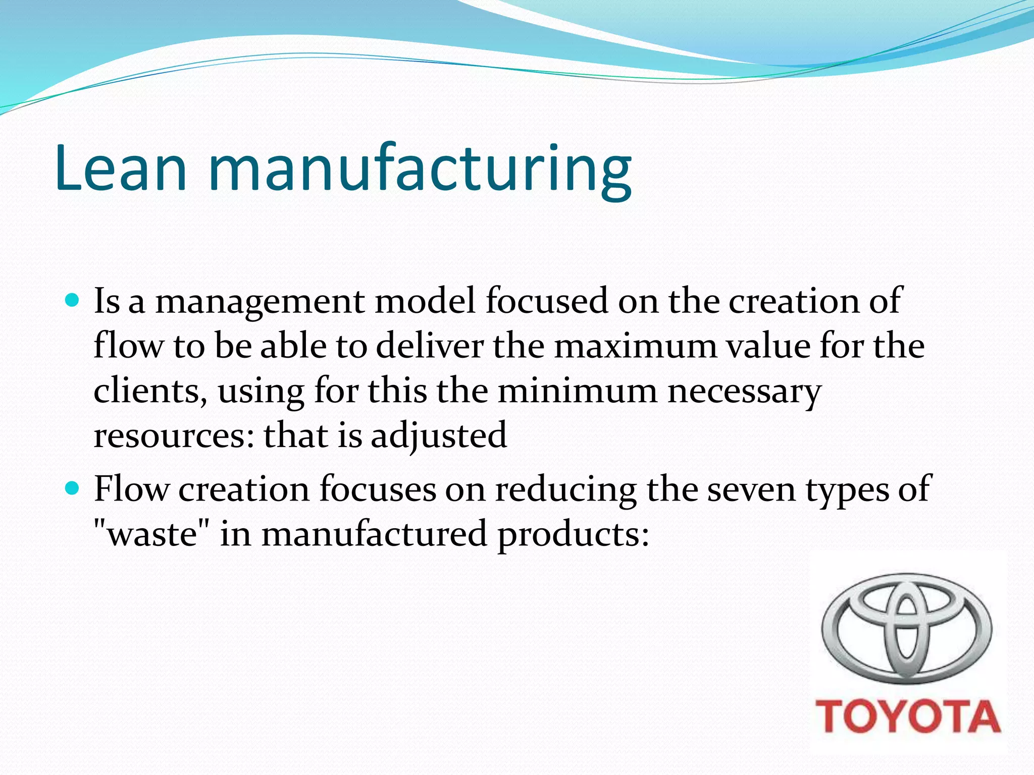 Lean manufacturing in automobile industry | PPTX