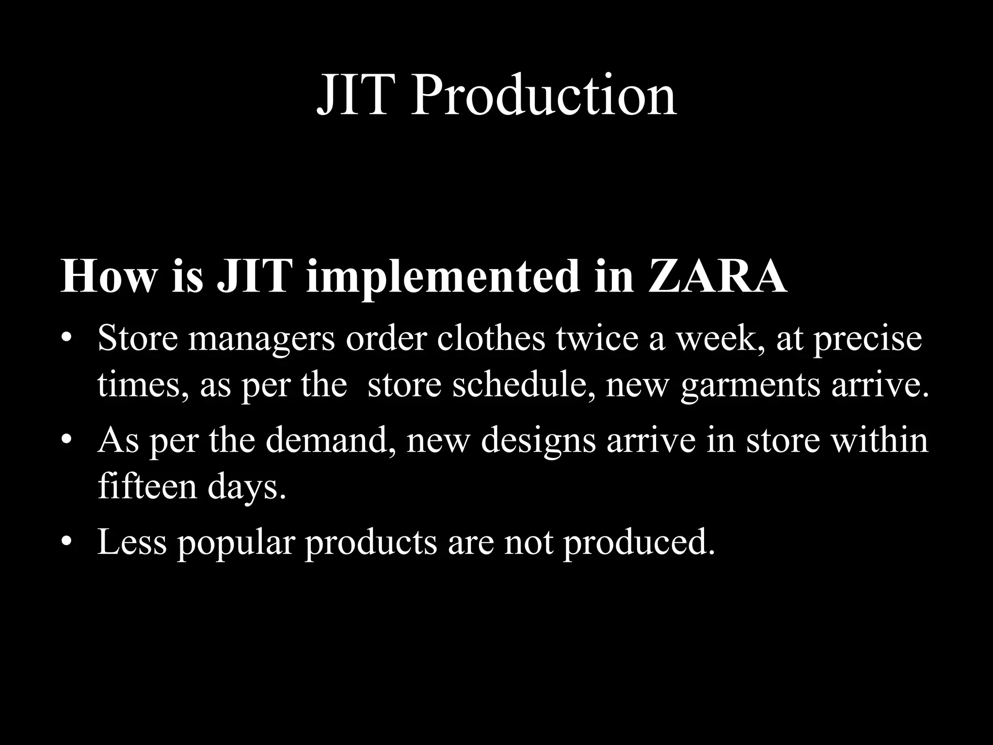 Lean manufacturing in zara | PPTX