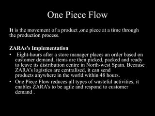 Lean manufacturing in zara | PPTX
