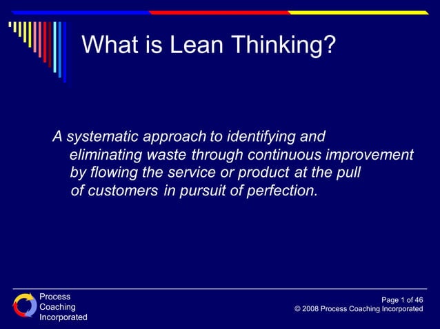 Lean Manufacturing Overview in Engineering | PPT