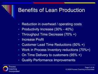 Lean Manufacturing Overview in Engineering | PPT