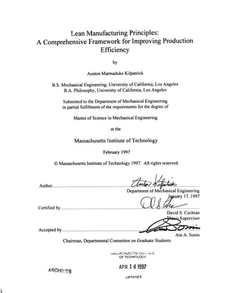 Lean manufacturing principles | PDF
