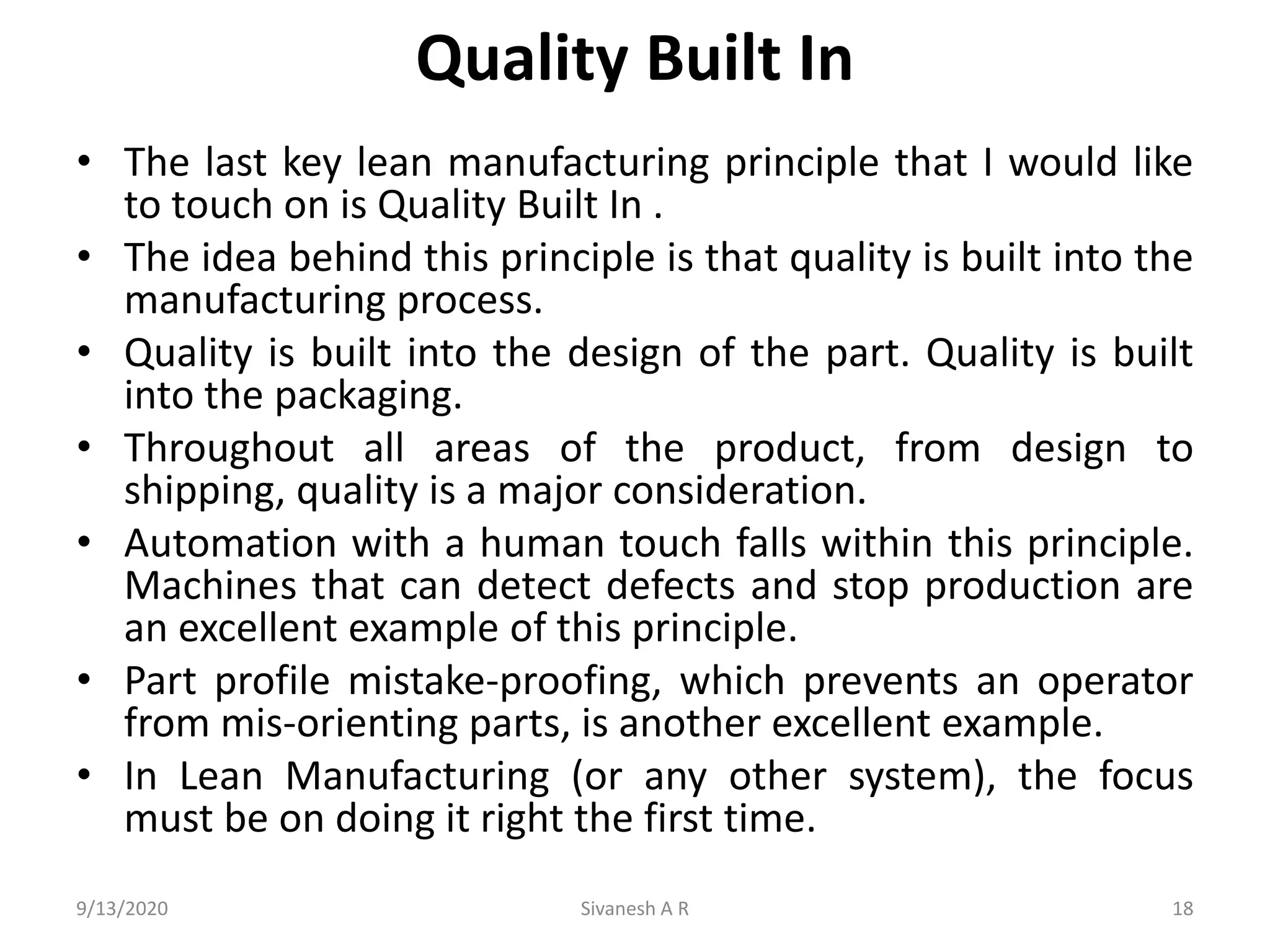 Lean manufacturing principles | PPTX
