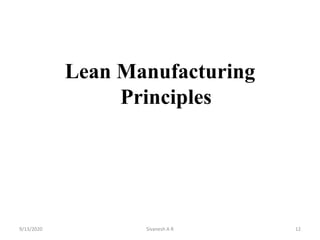 Lean manufacturing principles | PPTX