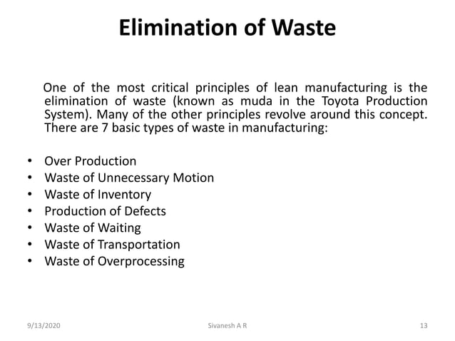 Lean manufacturing principles | PPTX | Manufacturing Industry | Industries