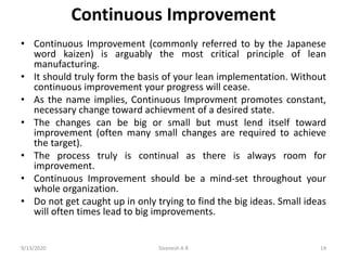 Lean manufacturing principles | PPTX